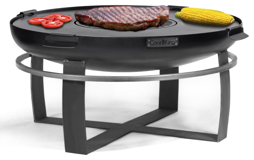 Viking 24" Fire Pit With Grill Plate - Modern - Outdoor Cookers ...