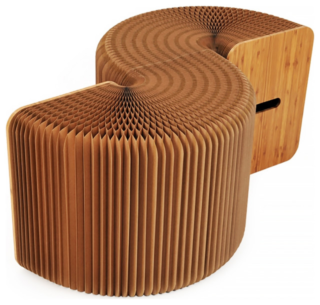 Modern Extension-Type Entryway Bench Natural Dining Bench, Brown Paper ...