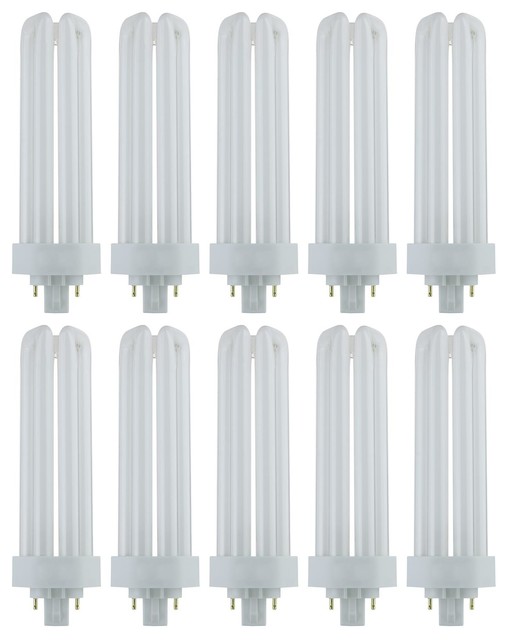 10 Pack Sunlite 42 Watt Plt 4 Pin Triple Tube, Gx24Q 4 Base, Warm White ...