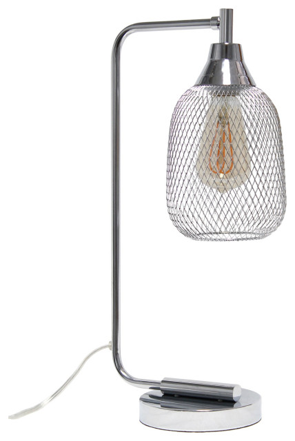 Mesh Wire Desk Lamp, Chrome - Transitional - Table Lamps - by ...