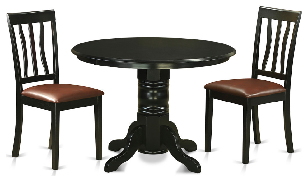 3 Pcsmall Kitchen Table Set For 2-Small Kitchen Table And 2 Kitchen ...