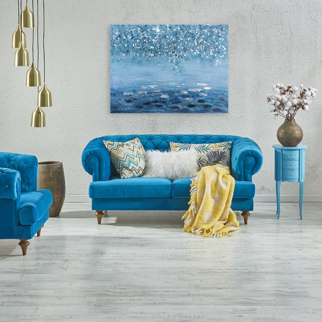 Abstract art "moonlit waterscape" Hand-painted oil painting original ...