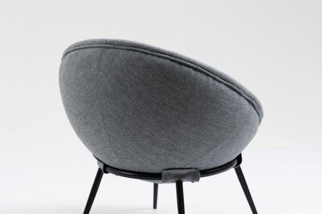 Mid Century Upholstered Cup Chair - Midcentury - Armchairs And Accent ...