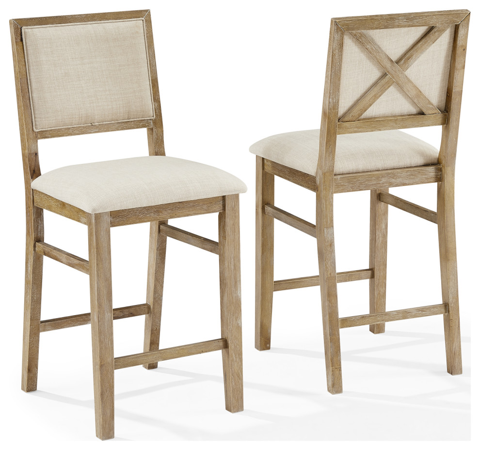 Joanna 2, Piece Upholstered Counter Height Bar Stool Set, 2 Stools ...