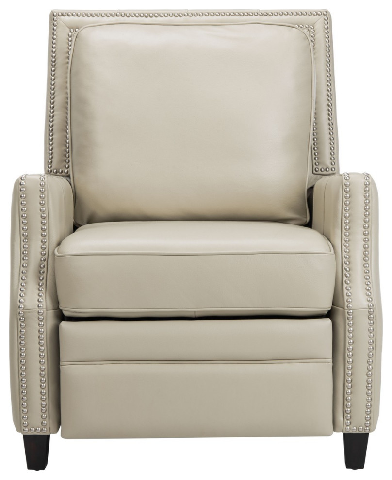 Stirling Leather Recliner Cream - Transitional - Recliner Chairs - by ...
