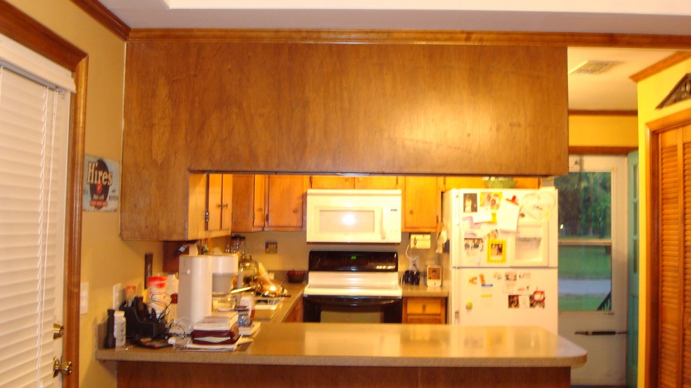 What can I do about these upper cabinets over the counter? You can see ...