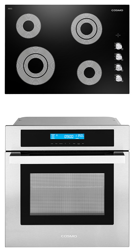 2PC Kitchen Package with 30" Electric Cooktop & 24" Electric Wall Oven ...