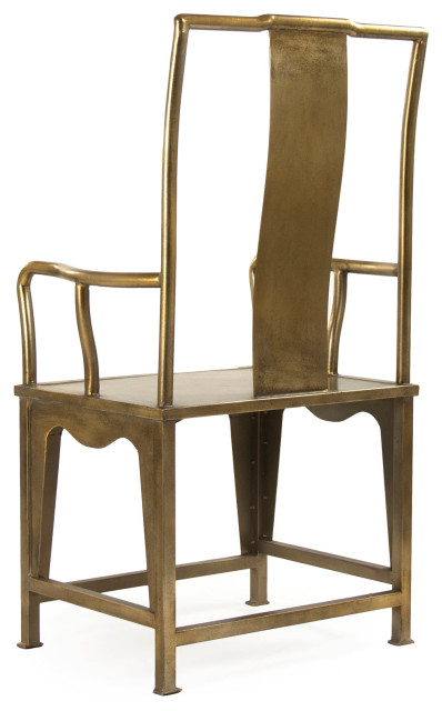 Brys Arm Chair - Asian - Dining Chairs - by Hudson Home Decor | Houzz