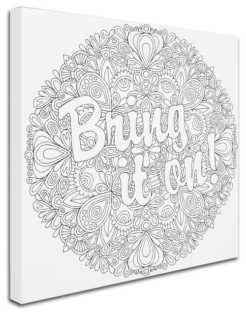 Hello Angel 'Letters & Words 32' Canvas Art, 24"x24" - Contemporary ...