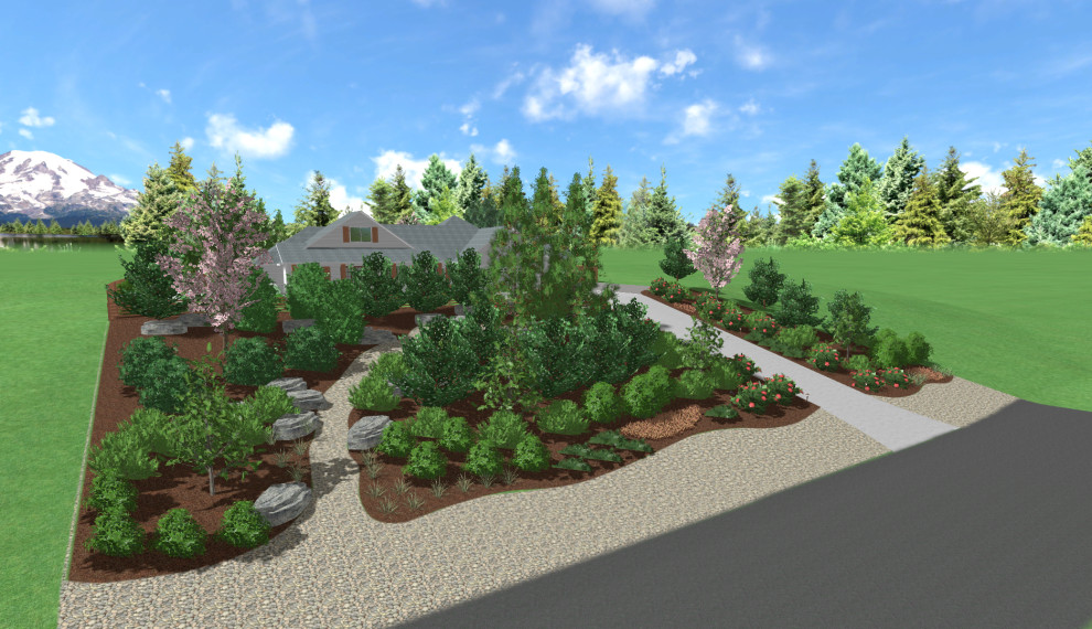 New Built Farmhouse Landscape Design - Country - Garden - Seattle - by ...