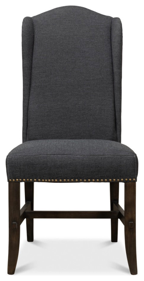 Black High Back Dining Chairs Set of 2 - Traditional - Dining Chairs ...