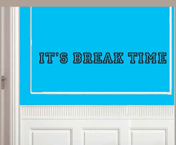 It's Break Time Vinyl Wall Decal billiardquotes02, 60 in ...