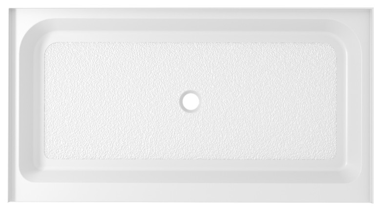 Elegant 60X32" Single Threshold Shower Tray Center Drain - Shower Pans ...