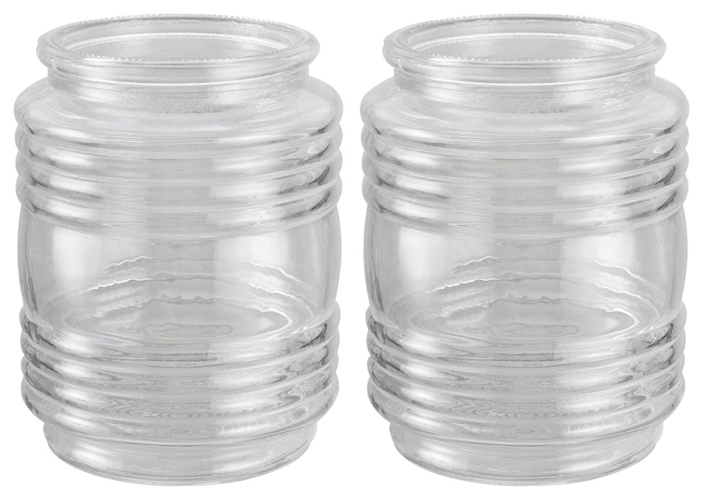 23603-02 Replacement Clear Jelly Jar Glass Shade,2 Pack. - Transitional ...