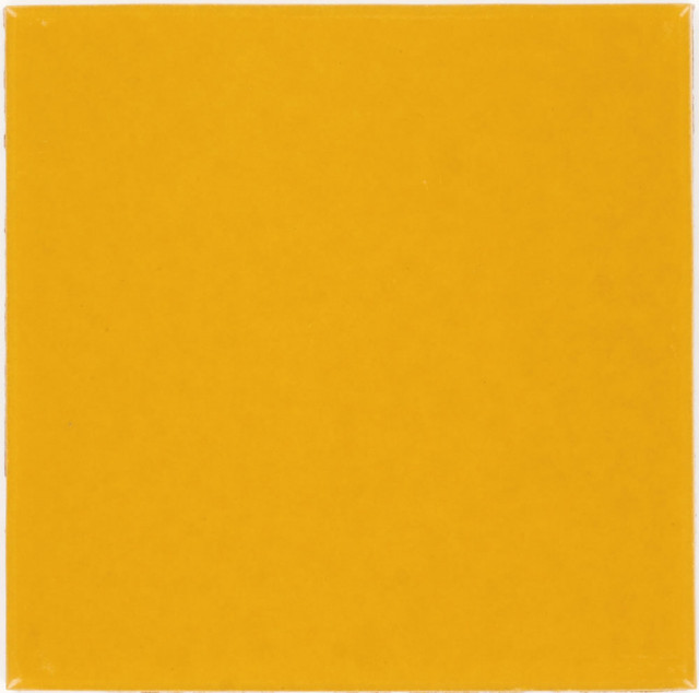 Tierra y Fuego Handmade Ceramic Tile, 4.25x4.25" Gold Yellow, Box of 45 ...