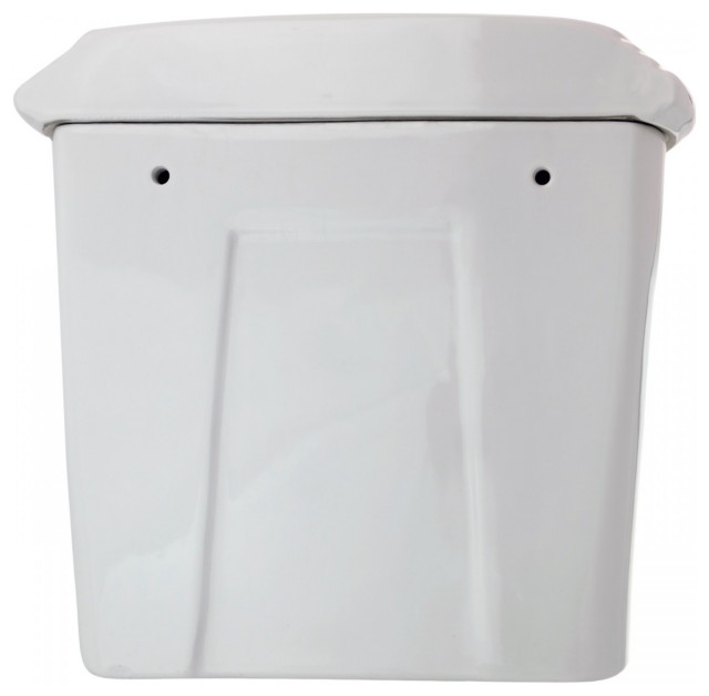 White Ceramic Tank High Tank Toilets With Elongated Bowl and Satin ...