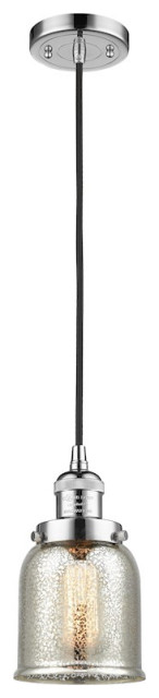 Innovations 1-LT LED SM Bell 201C Mini Pendant, Chrome/Mercury, 201C-PC ...