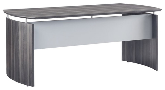 Safco Medina 72" Floating Computer Desk Shell in Gray Steel ...