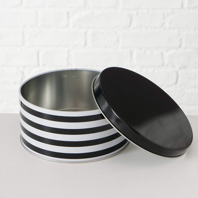 3 Piece Black and White Cookie Tin Set - Contemporary - Kitchen ...