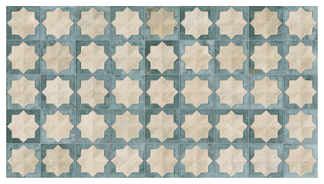 Tetuan Astre Arena Aqua Porcelain Wall Tile - Contemporary - Wall And ...
