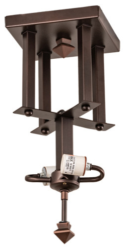 Meyda Lighting 210996 7" Square Arrowhead Flushmount Hardware ...