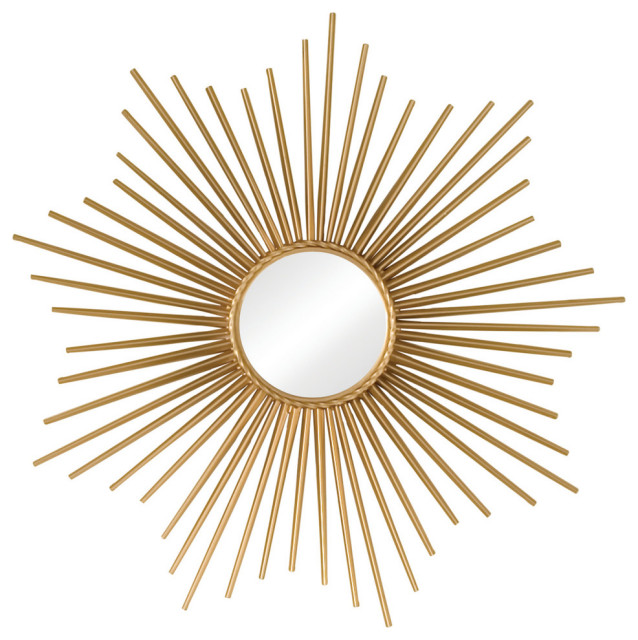 Mini Sunburst Mirror Gold - Midcentury - Wall Mirrors - by GLOBAL VIEWS ...