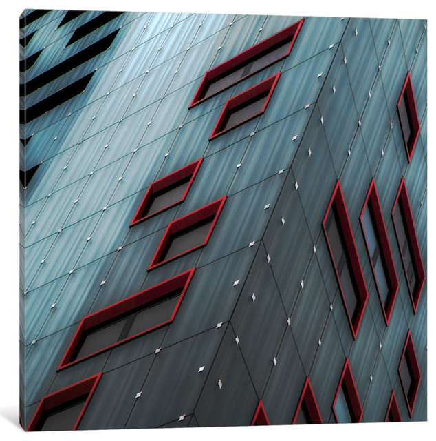 "Red Windows" by Gilbert Claes, 12x12x.75, 12x12x1.5 - Contemporary - Prints And Posters - by ...