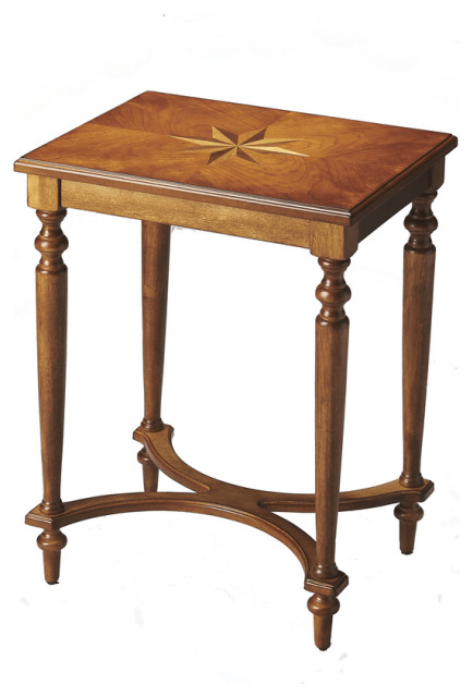 25" Medium Brown Manufactured Wood Rectangular End Table - Traditional ...