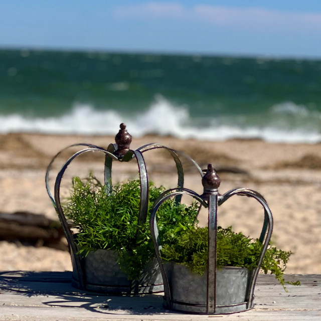 2 Piece Trellis Crown Planter Set - Farmhouse - Indoor Pots And ...