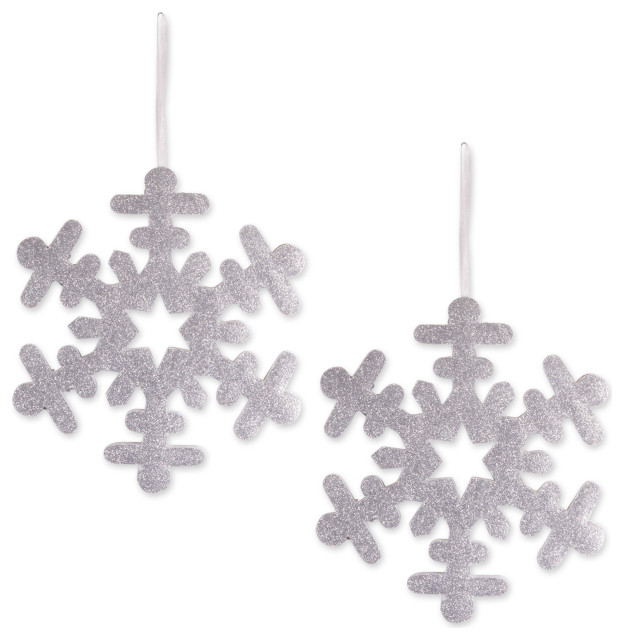 Hanging Foam Gold Snowflake, Set of 2, 12.2x11x2" - Contemporary ...