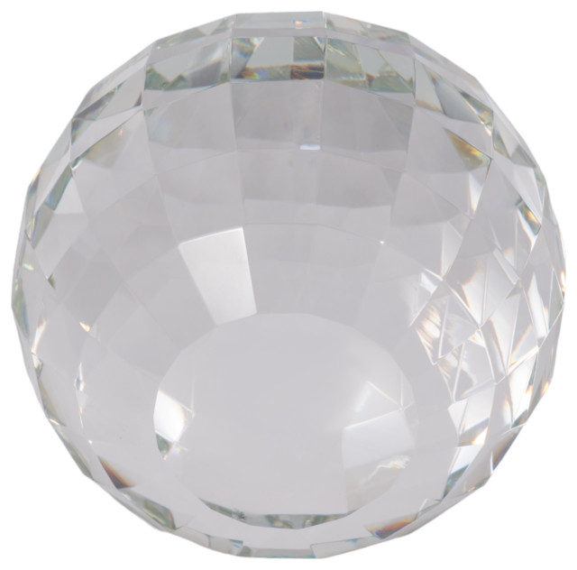 Crystal 5" Orb, Clear - Contemporary - Decorative Objects And Figurines ...