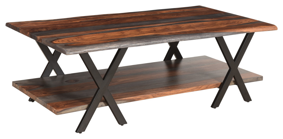 Sierra Brown Cocktail Table - Industrial - Coffee Tables - by Coast to Coast Imports, LLC | Houzz