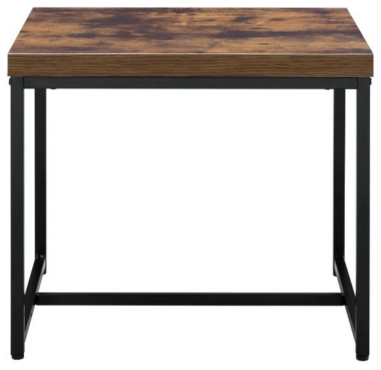 Acme Bob End Table Weathered Oak and Black - Industrial - Side Tables ...