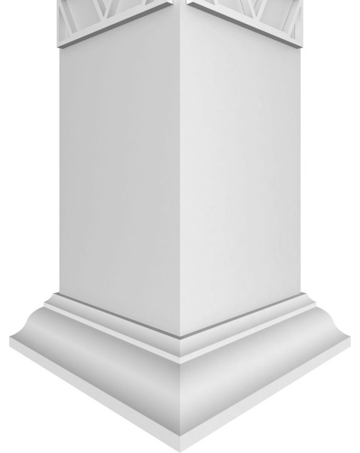 Craftsman Classic Square Non-Tapered Bungalow Fretwork Column, 8"Wx8'H ...