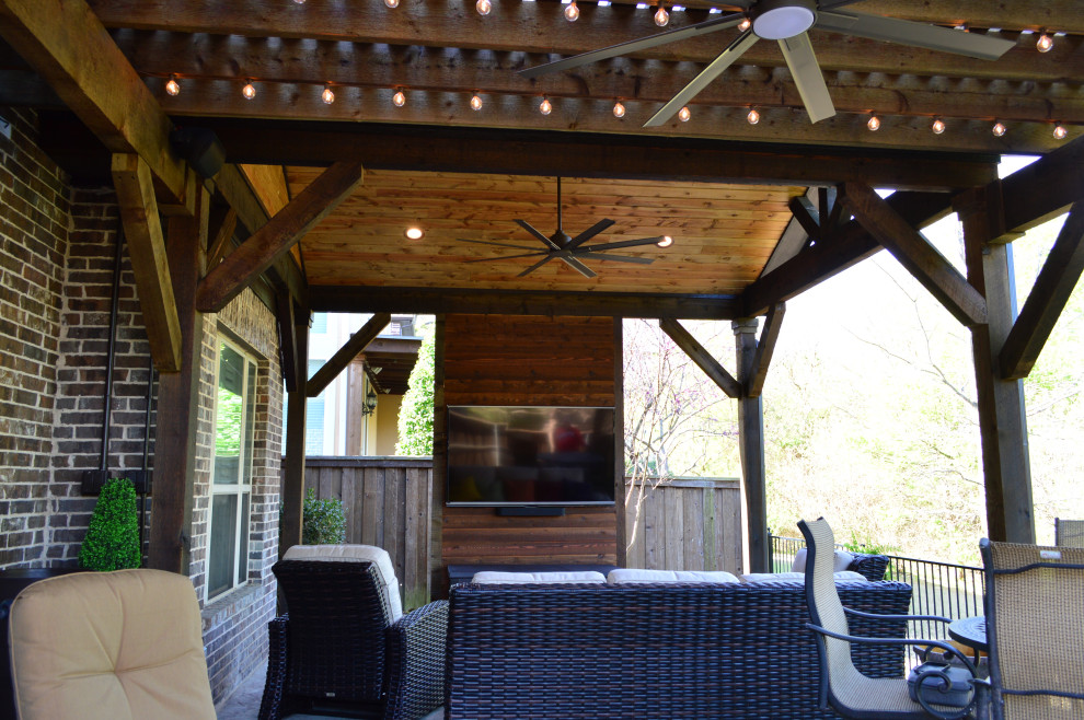 Ultimate Gable Roof Structure With An Attached Pergola & SS Patio ...