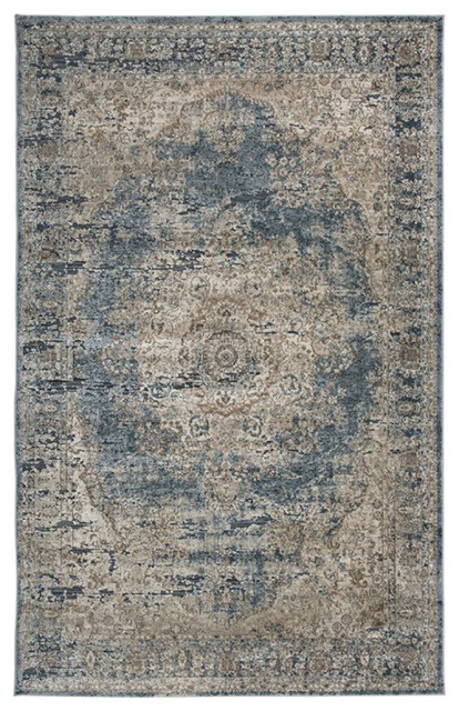 Ashley Furniture South 8' x 10' Rug in Blue and Tan, 5' x 7 ...