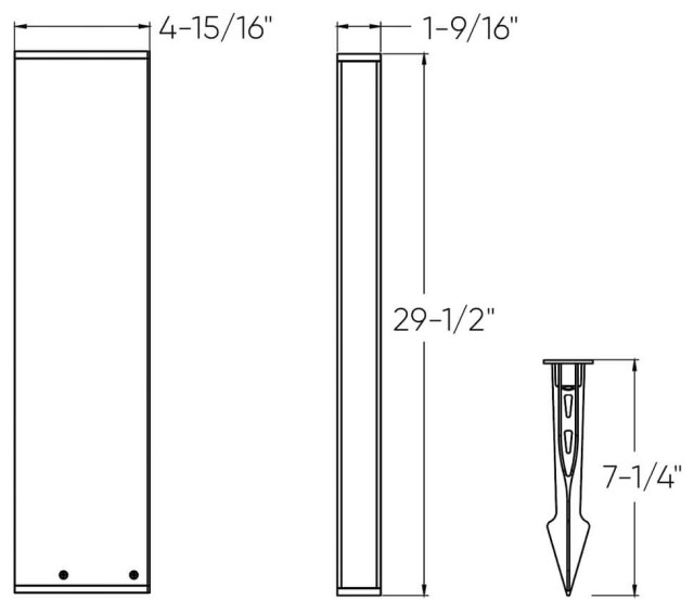 DALS Lighting LRB30-3K Column 30" Tall 12V LED Bollard Path Light ...