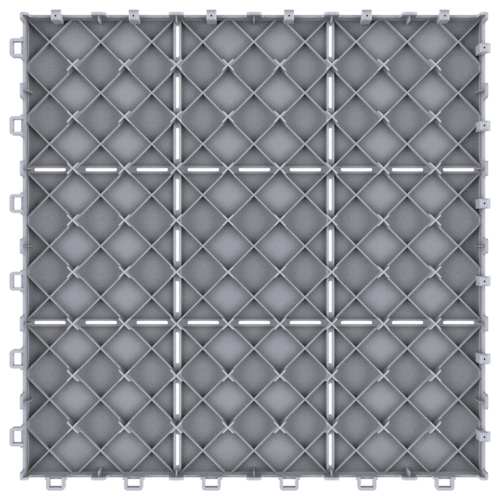30-Pack Polypropylene Interlocking Patio Tiles Weather-Resistant ...