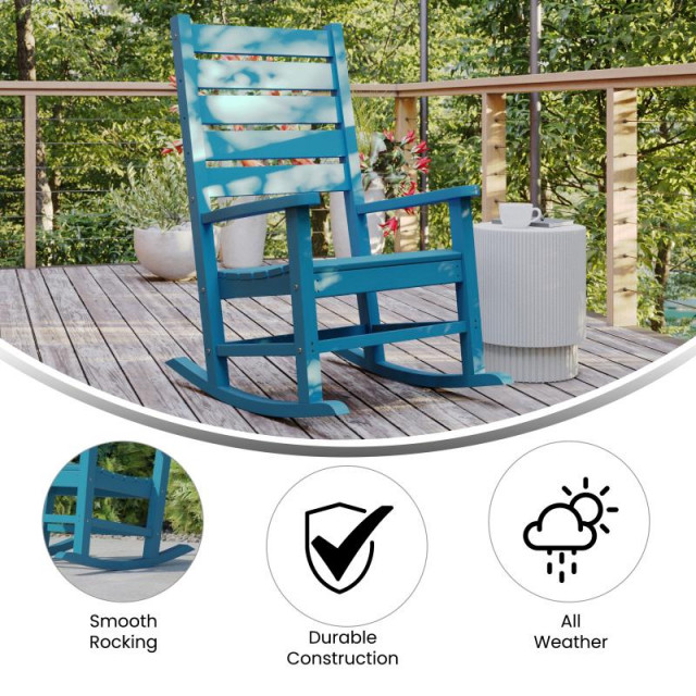Manchester All-Weather HDPE Indoor/Outdoor Rocking Chair - Contemporary ...