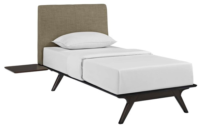 Tracy 3-Piece Twin Bedroom Set, 79"L x 38"W x 43"H - Midcentury ...