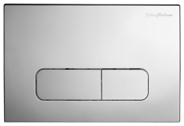 Wall Mount Dual Flush Actuator Plate with Rectangle Push Buttons in ...