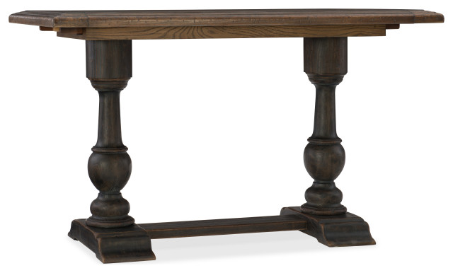 Balcones 60" Friendship Table With 2-12" Leaves - Traditional - Dining ...