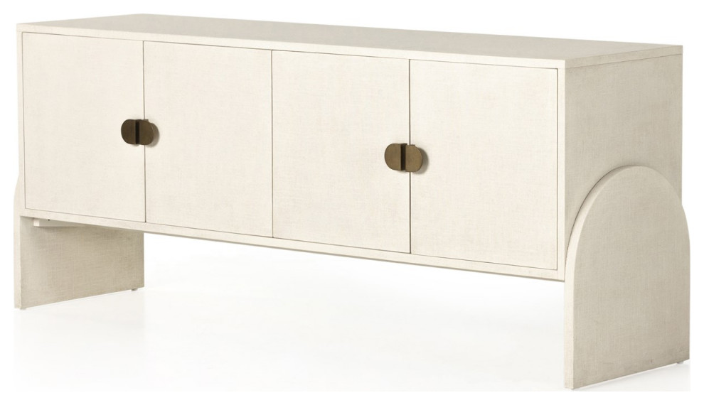 Cressida Sideboard, Ivory Painted Linen - Transitional - Buffets And Sideboards - by Four Hands ...