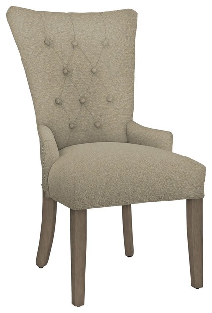Modern Hekman Woodmark Sandra Dining Chair With Dark Nickel Nailhead ...