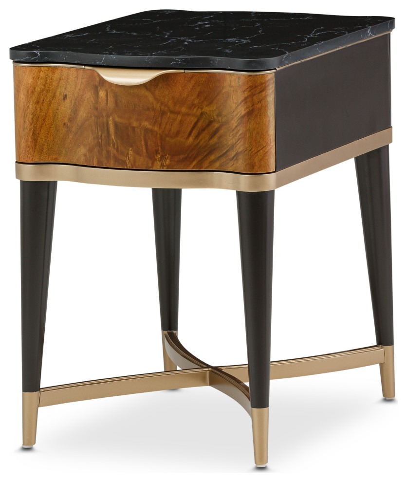 Malibu Crest End Table - Crotch Mahogany - Midcentury - Side Tables And ...