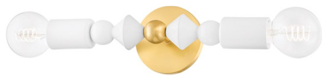 Mitzi Flora 2-LT Wall Sconce H471102-AGB, Aged Brass - Transitional ...