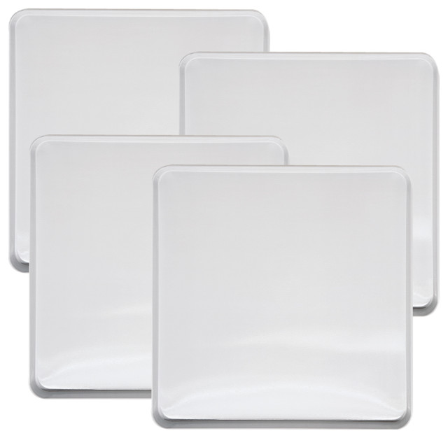 Range Kleen White 4 Piece Square Burner Kover Set - Transitional ...