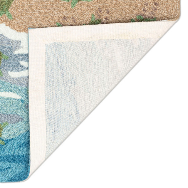 Frontporch Turtle Beach Indoor/Outdoor Area Rug, 2' x 5' - Beach Style ...