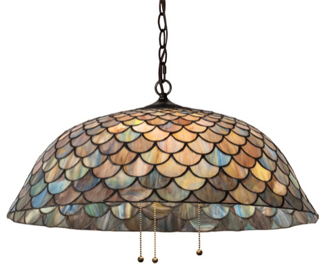 24 Wide Tiffany Fishscale Pendant - Victorian - Pendant Lighting - by ...
