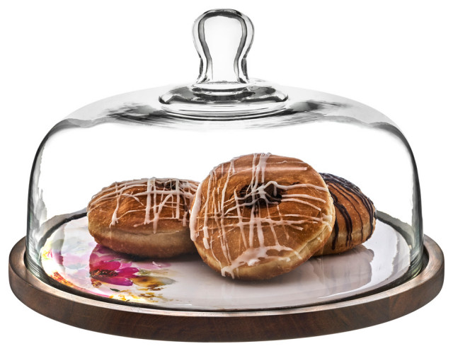 Claro Wood Cake Dome - Transitional - Dessert And Cake Stands - by ...